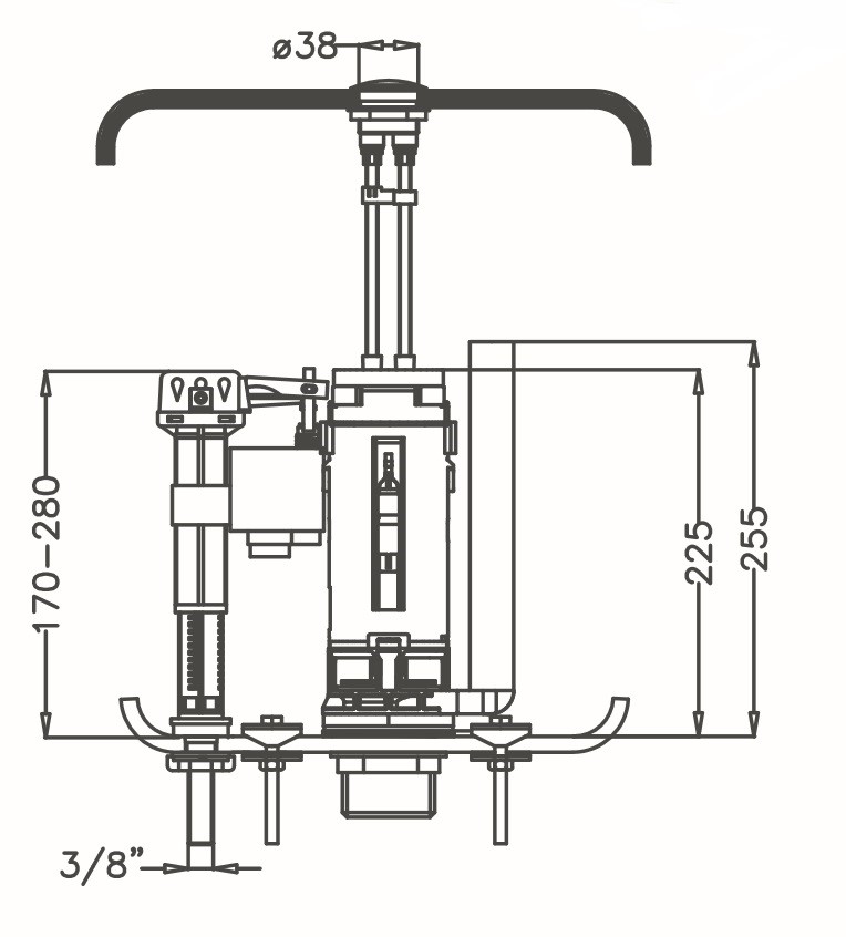 Double Flush Push-Button System Internal Mechanism - Product Details ...
